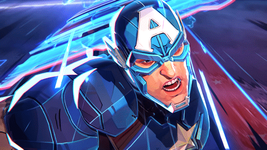Captain America in Action: Marvel Rivals Animated GIF