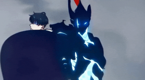 Dynamic Anime GIF: Solo Leveling's Sung Jin-Woo in Action