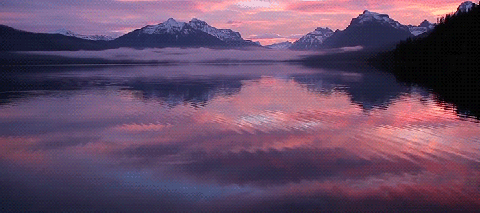 Serene Mountain Reflections: A Calming Animated Landscape