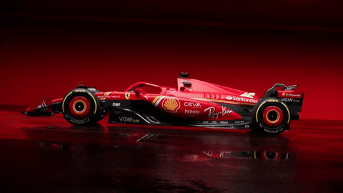 Red Ferrari F1 — Animated Racecar GIF Loop