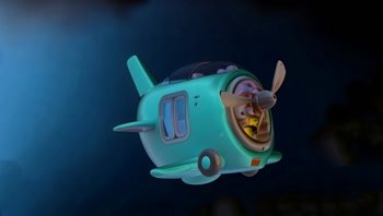 Cute Apple-style 3D bear propeller plane by ancientorigin