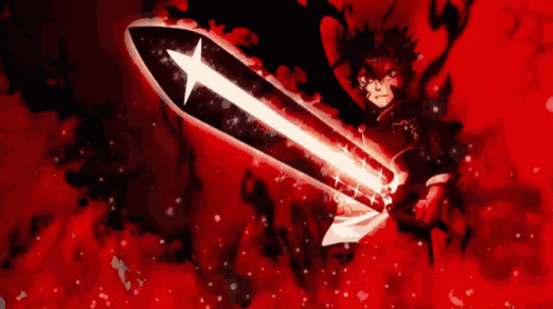 Scarlet Asta — Black Clover GIF | Crimson Blade: Asta Edit | Red Anime ...
