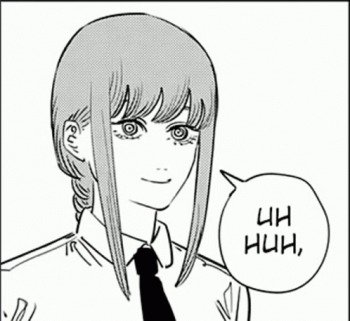 Makima's Smile — Chainsaw Man GIF | Uh-huh Makima — Manga Panel GIF ...