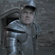 Comedic Knight in Gleaming Armor — Animated GIF - Gif Abyss