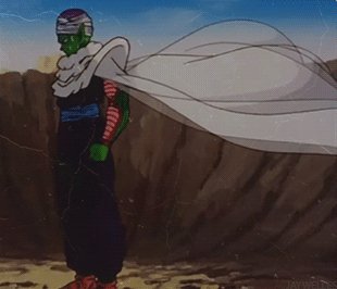 Download Anime Dragon Ball Z Character Green Skin Cape Gif