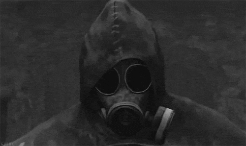 Creepy Gas Mask Gif