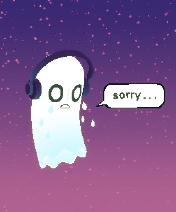 Sorry Ghost: Cute Undertale-Inspired Digital Animation