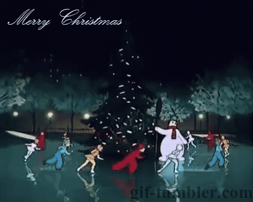 Joyful Christmas Skaters: Holiday Magic on Ice