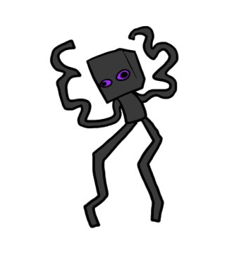 Animated Minecraft Enderman Cartoon Character GIF