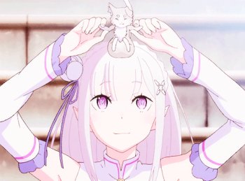 Emilia and Puck from Re:ZERO - Animated GIF - Gif Abyss