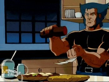 Download Comic Wolverine Cooking Kitchen Cartoon Gif