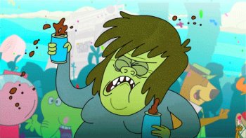 Download TV Show The Regular Show Animated Character Cartoon Festival Gif
