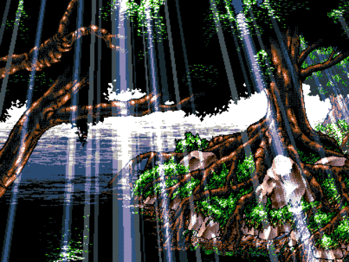 Download Artistic Pixel Art Forest Tree Sunlight Gif