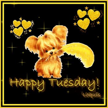 Happy Tuesday Glitter Card (Animated GIF) - Gif Abyss