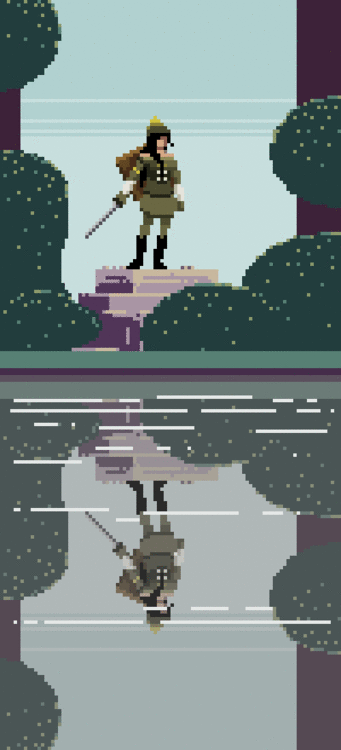 Download Video Game Sword And Sorcery Pixel Art Character Reflection ...