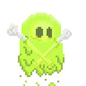 Download Artistic Pixel Art Ghost Cartoon Green Gif