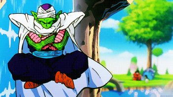 Piccolo's Waterfall Meditation — Dragon Ball Z Anime GIF