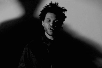 Download Music The Weeknd Black & White Portrait Shadow Gif