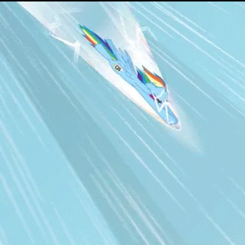 Rainbow Dash Sonic Rainboom Gif