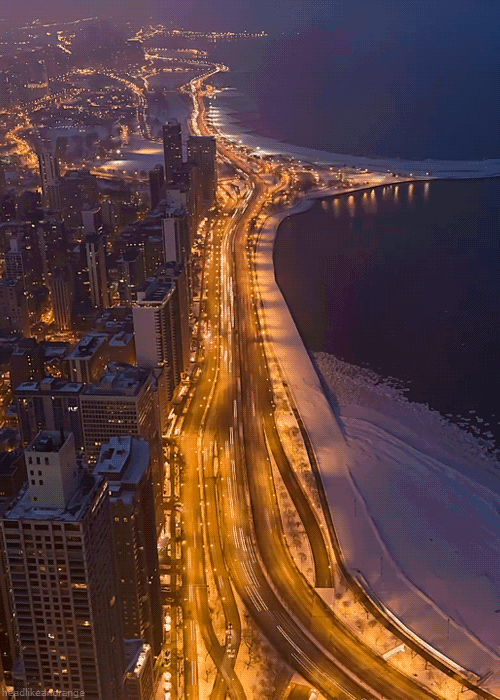 Night traffic - Gif Abyss