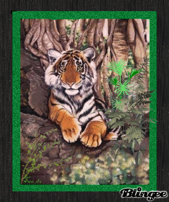 Download Glitter Animal Tiger Gif