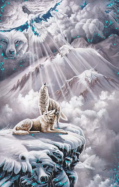 Download Glitter Animal Wolf Gif