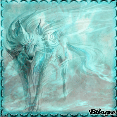 Download Glitter Fantasy Wolf Gif