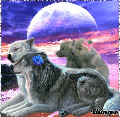 Download Glitter Fantasy Wolf Gif