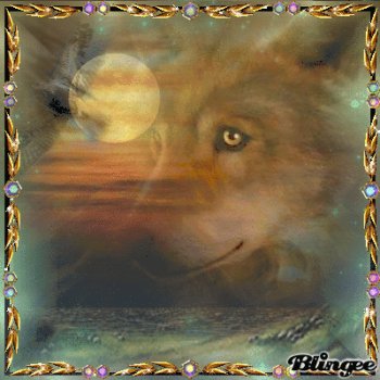 Download Glitter Fantasy Wolf Gif