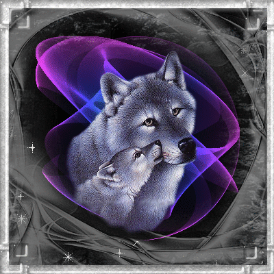 Download Glitter Fantasy Wolf Gif