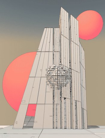 Download Man Made Building Architecture Abstract Modern Gif