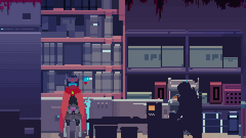 Download Video Game Hyper Light Drifter Pixel Art Cyberpunk Characters Gif