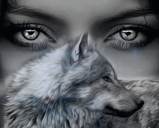 White Wolf With Blue Eyes Gif Night Wolf Counted Cross Stitch Patterns