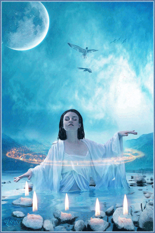 Download Magic Glitter Fantasy Woman Gif