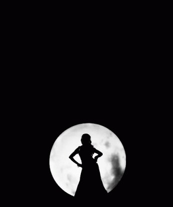Download Moon Glitter Woman Artistic Gif