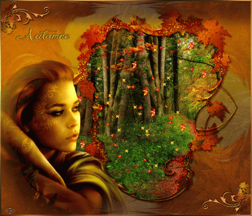 Download Glitter Fall Fantasy Woman Gif