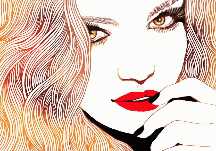 Download Glitter Woman Artistic Gif