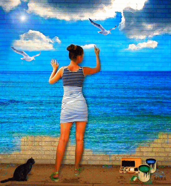 Download Glitter Woman Artistic Gif