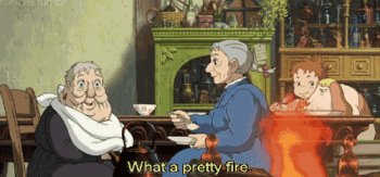 Download Anime Howl's Moving Castle Animated Characters Fire Gif
