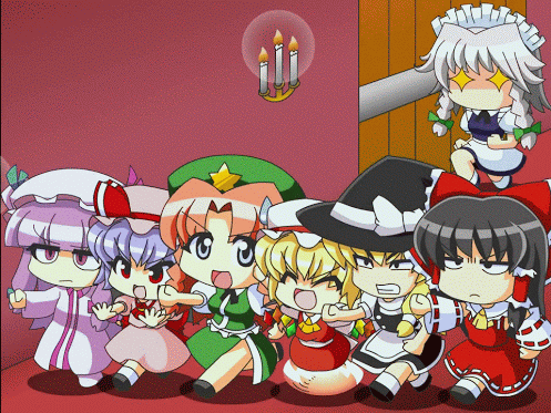 Download Reimu Hakurei Marisa Kirisame Flandre Scarlet Hong Meiling Remilia Scarlet Patchouli ...
