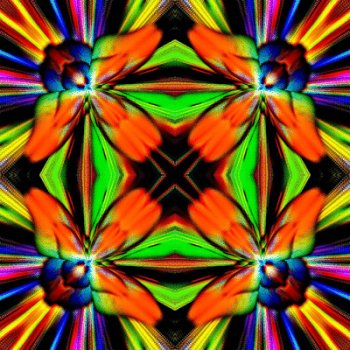 Neon Kaleidoscope Bloom — Animated Abstract Pattern - Gif Abyss