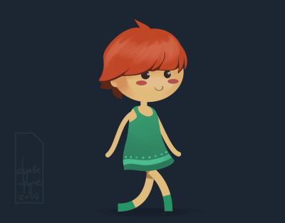 Download Artistic Human Cartoon Character Girl Illustration Gif