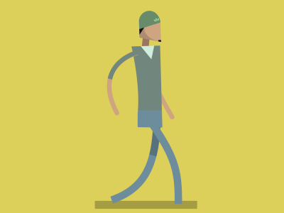 Download Artistic Human Walking Illustration Animation Gif