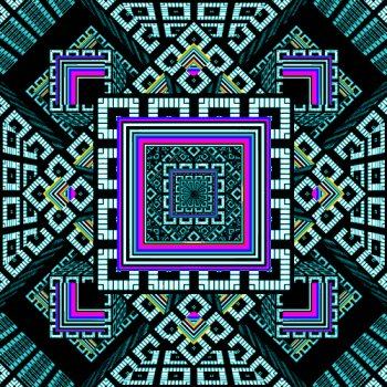 Neon Fractal Mandala — CGI Pattern Loop