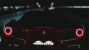 Animated Ferrari 488 GTB — Night Supercar - Gif Abyss
